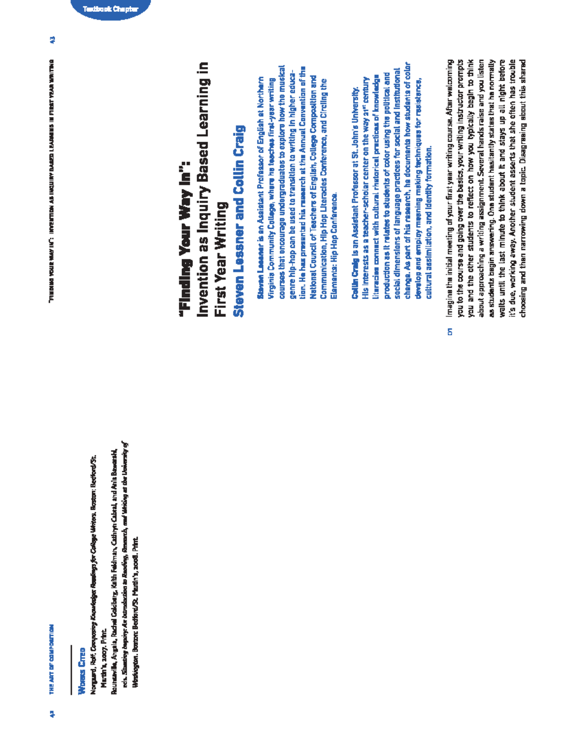 Finding your way in: Invention as inquiry-based learning in first-year ...