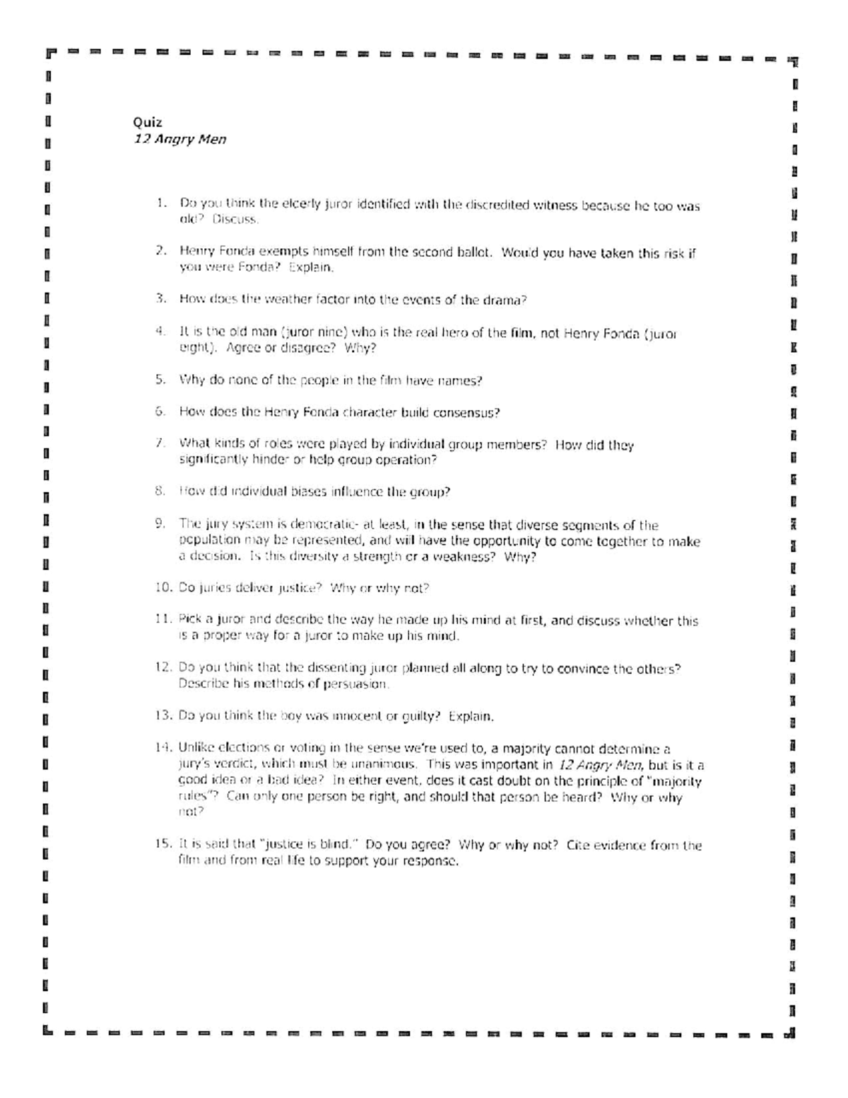 12 Angry Men Reflection - power of speech - HS Leiden - Studeersnel