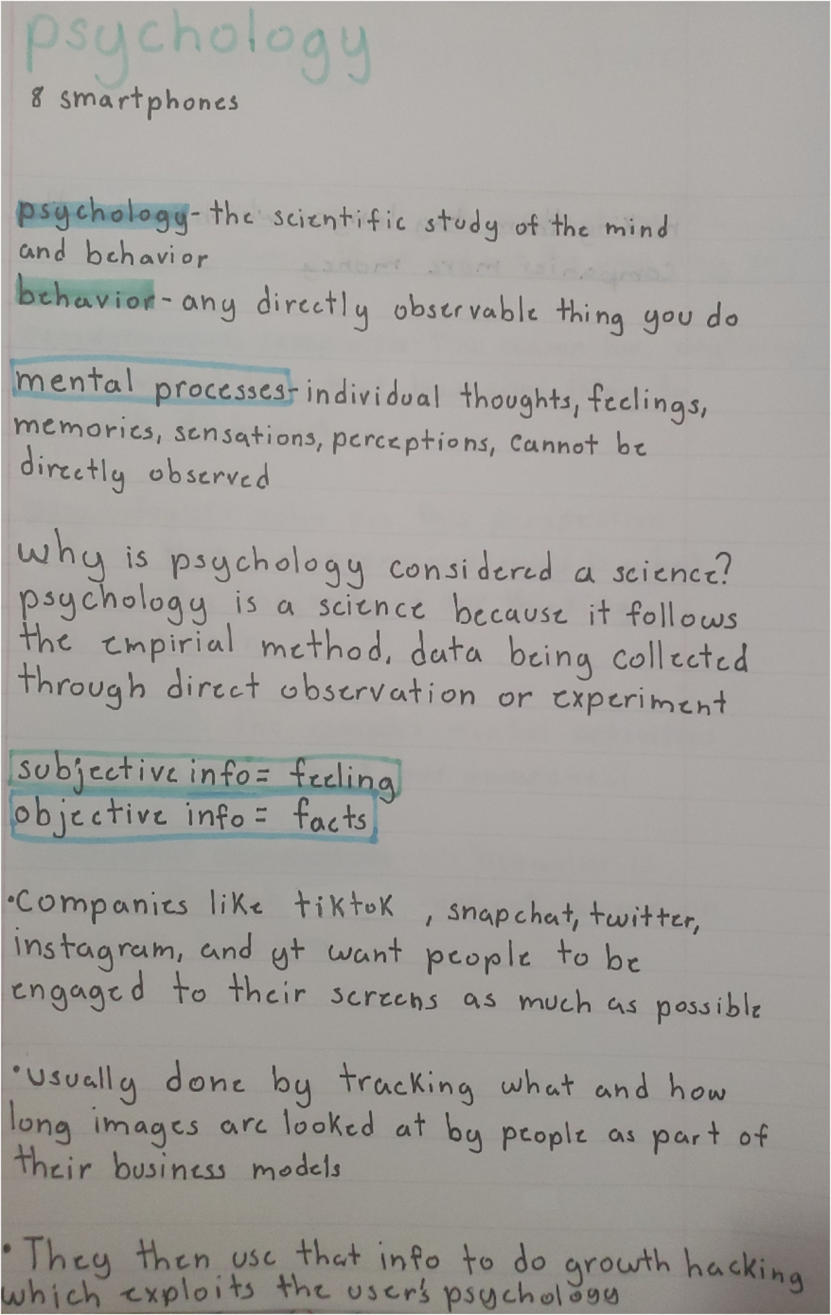 1 - Basic Psychology notes for people getting started into psychology ...