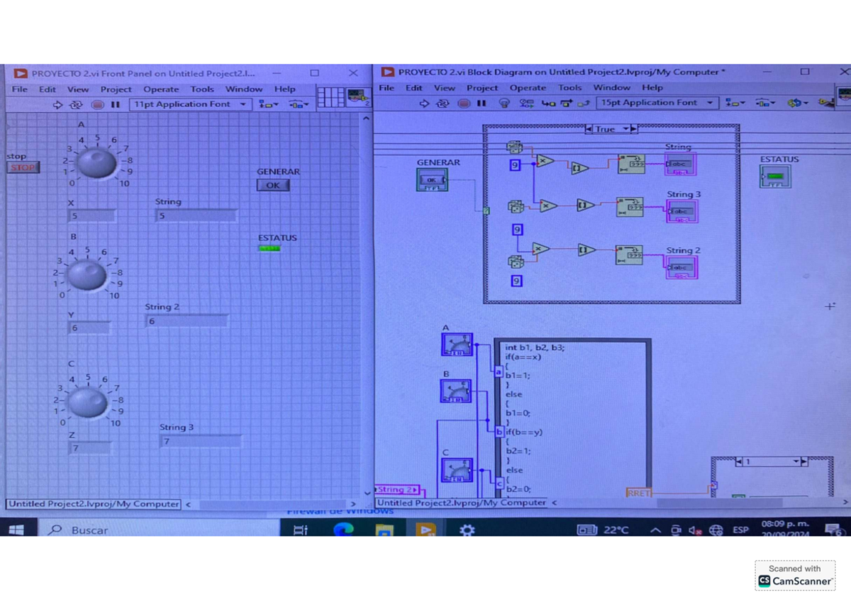 Práctica 2 - Proyecto de Panel Frontal y Diagrama de Bloques - Studocu