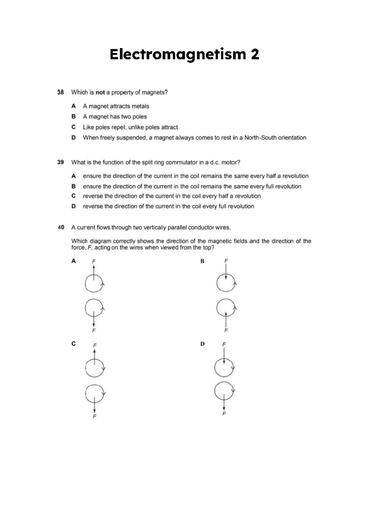 EM 2 - Summary of Key Concepts in Electromagnetism - Studocu