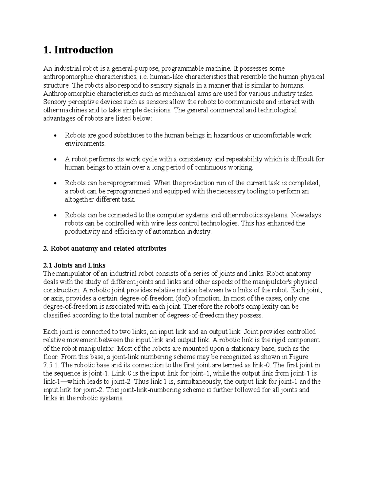 Robotics - Comprehensive Study Guide for End-Semester Exam - Studocu