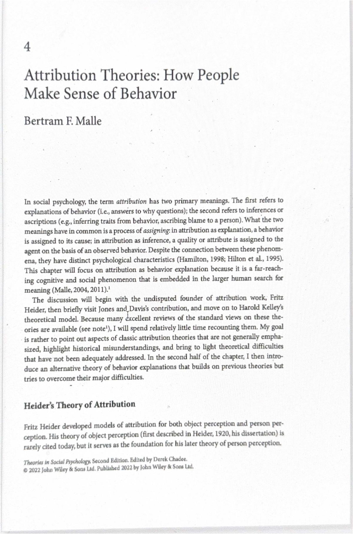 Attribution Theories: Understanding Behavior in Social Psychology (PSY ...