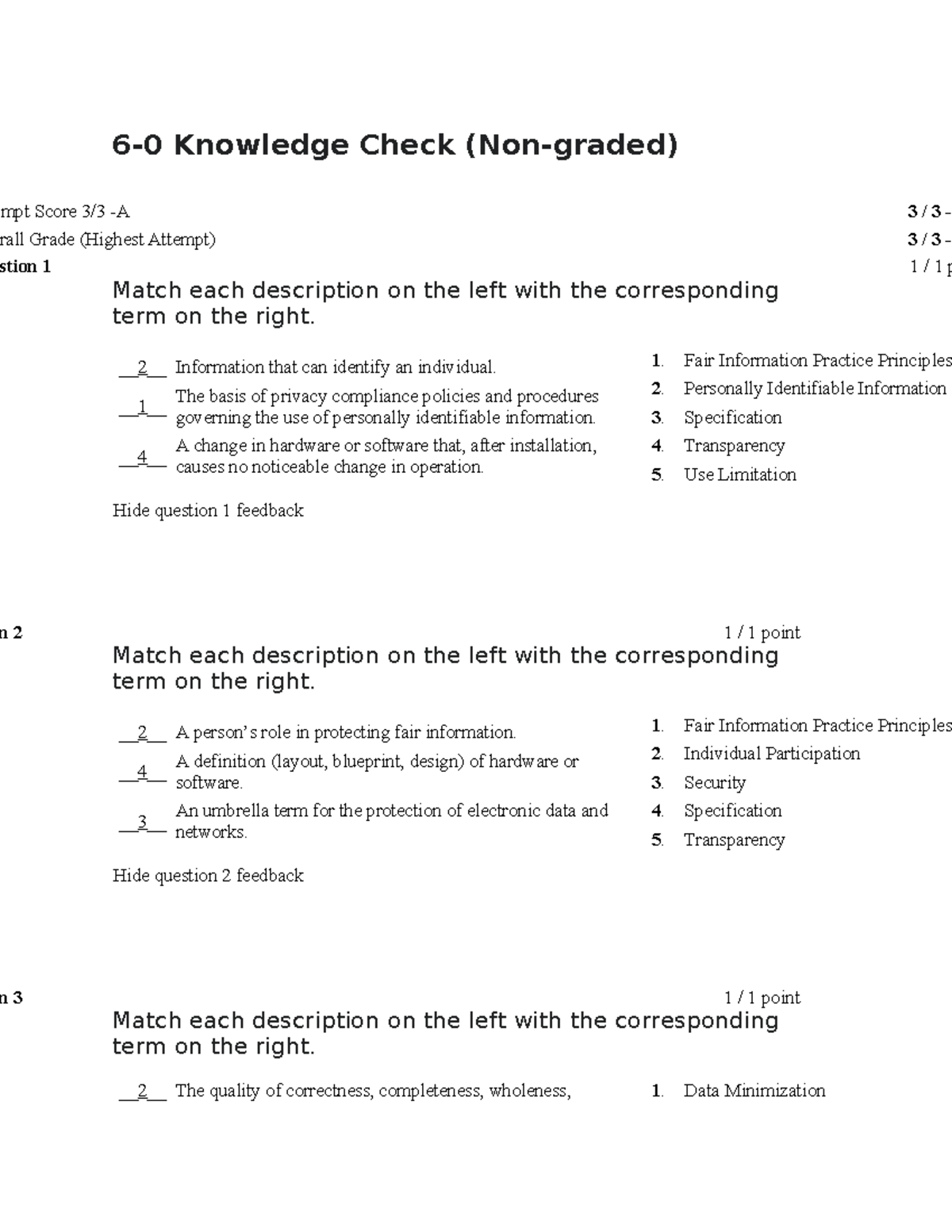 CYB 260 Final Knowledge Check (Non-graded) - Studocu