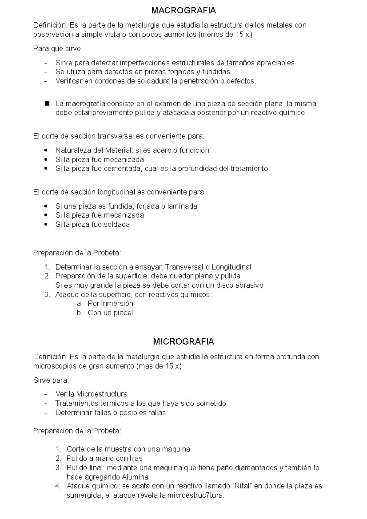 Macrografia / Micrografia - MACROGRAFIA Definición: Es la parte de la ...
