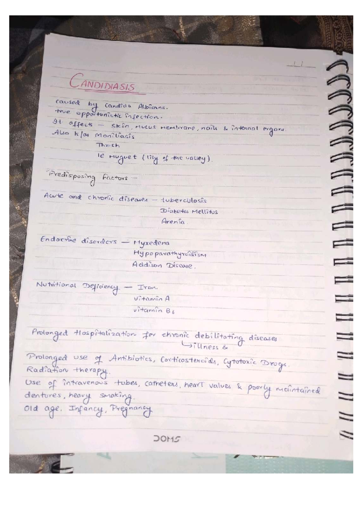 CANDIDIASIS: Overview of Candida Albicans Infections and Factors - Studocu