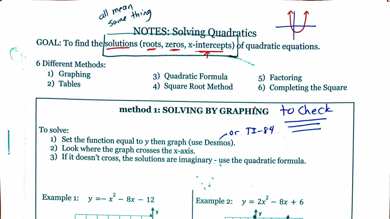 Solving Quadratics: 6 Methods to Find Roots and Zeros - Studocu