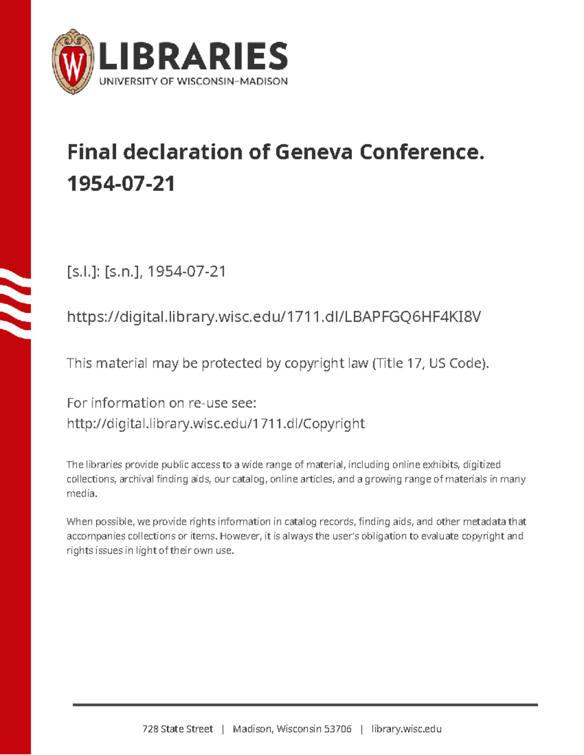 Final-declaration - internation relations of modern history - 728 State ...