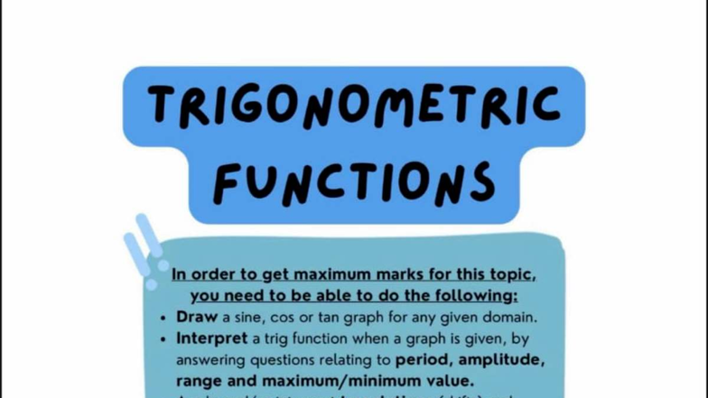 TRIGONOMETRIC FUNCTIONS: Graphs, Properties, and Applications (MATH 101 ...
