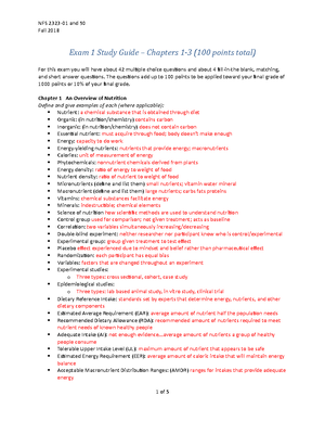 Exam 1-Ch 1-3 study guide Spring 2021 - Spring 2021 Exam 1 Study Guide ...