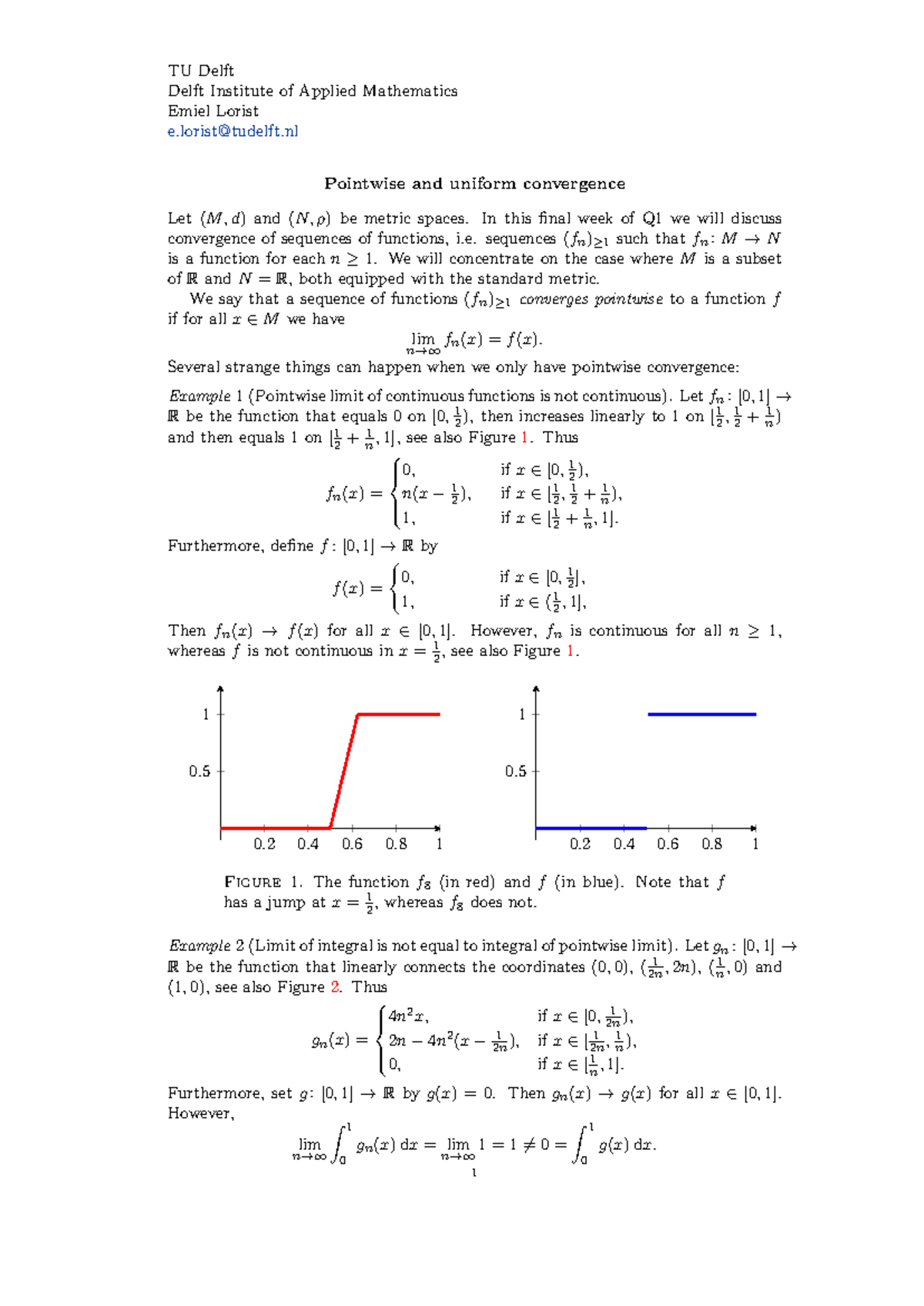 Pointwise and Uniform Convergence - MATHEMATICS Q1 Final Exam Notes ...