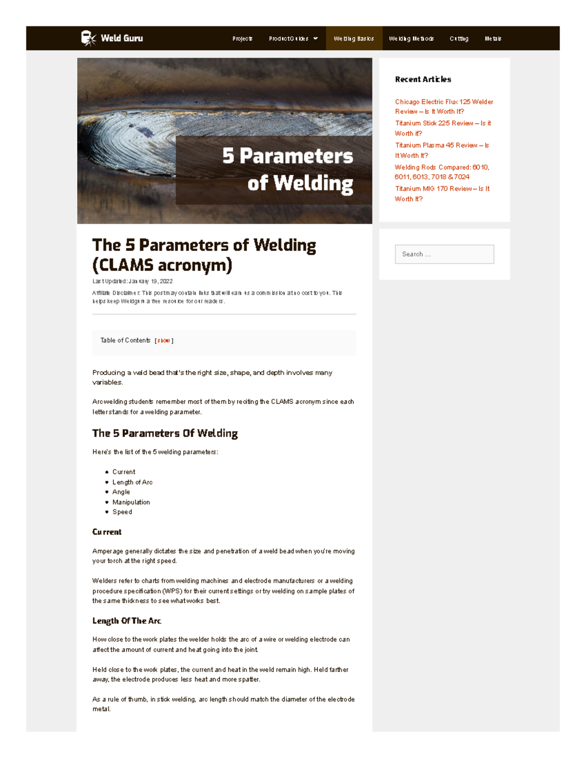 Welding Parameters Overview: Understanding the CLAMS Acronym - Studocu