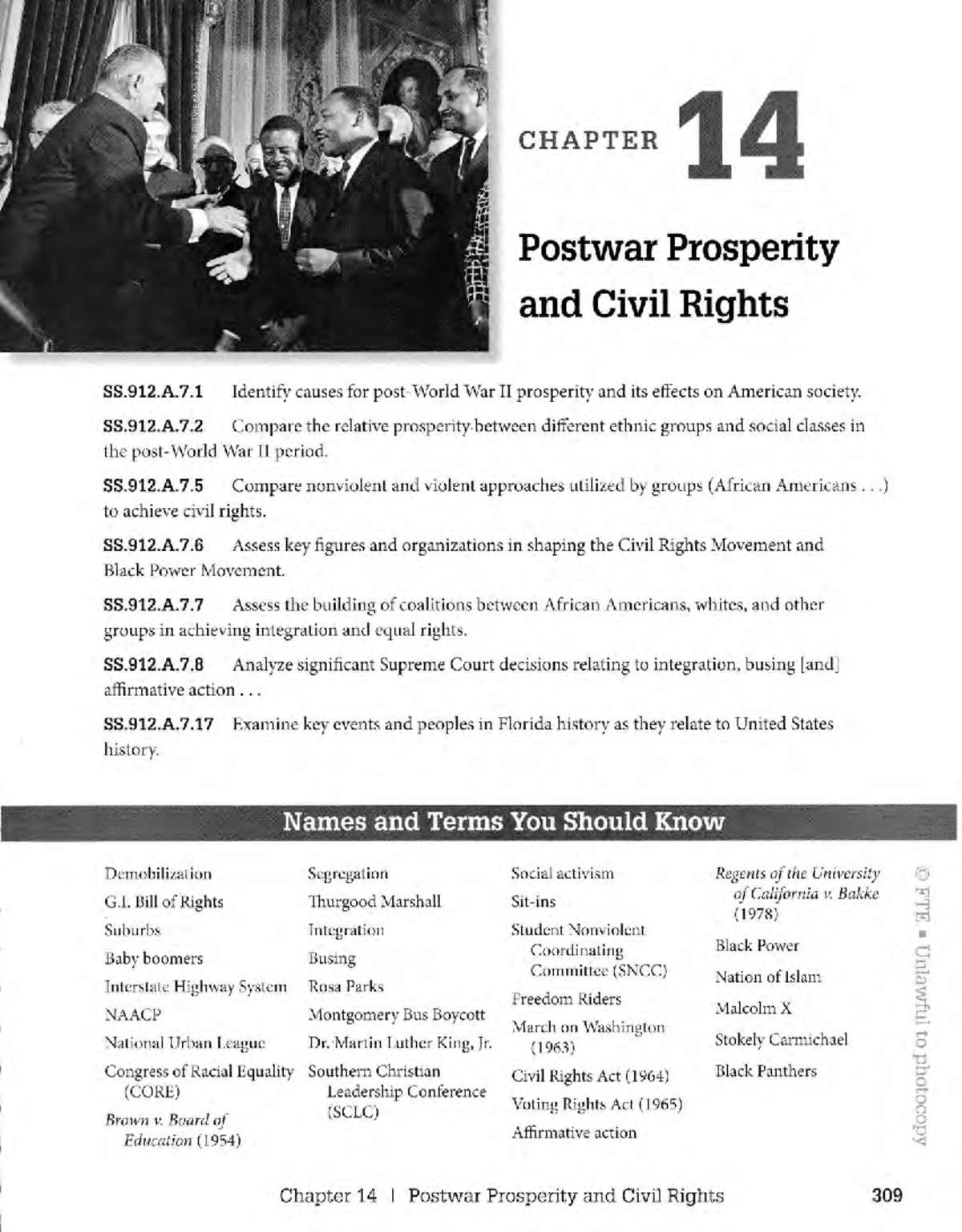 Chapter 14 - Postwar Prosperity & Civil Rights Movement Summary - Studocu