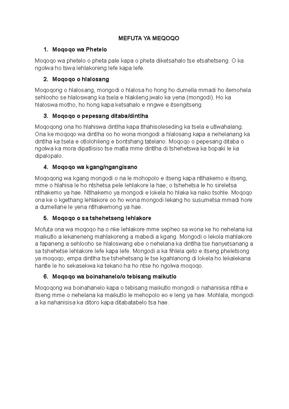 Sesotho HL P2 Final Exam Questions and Guidelines May-June 2024 - Studocu