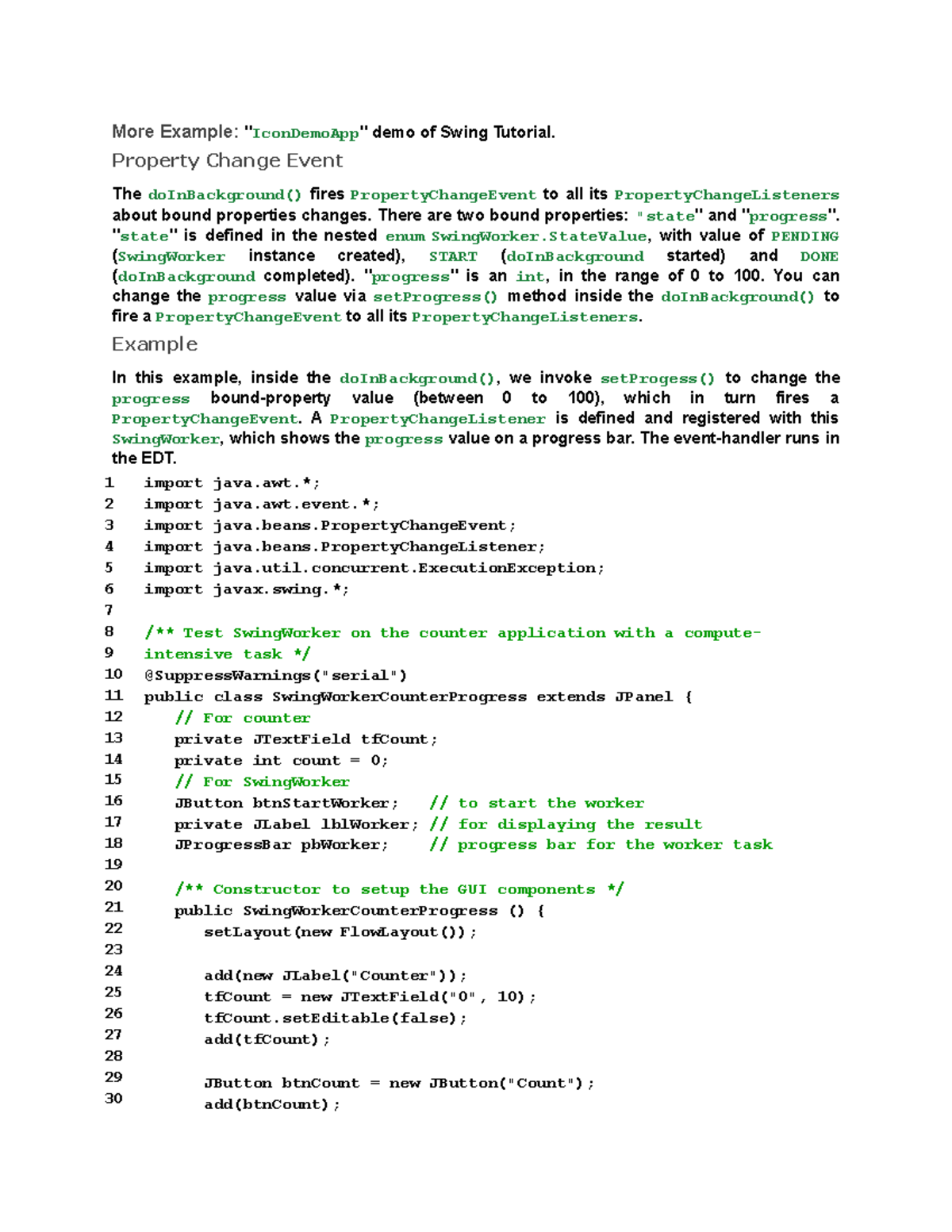 Java Programming Tutorial 72 - More Example: "IconDemoApp" demo of ...