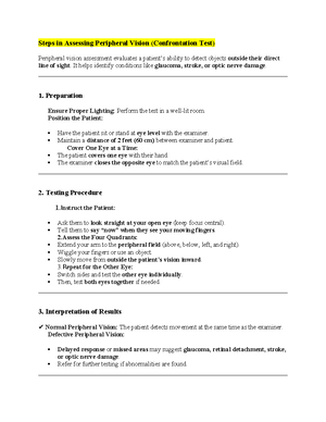 Visual Acuity Assessment Procedure Using Jaeger Chart (Near Vision ...