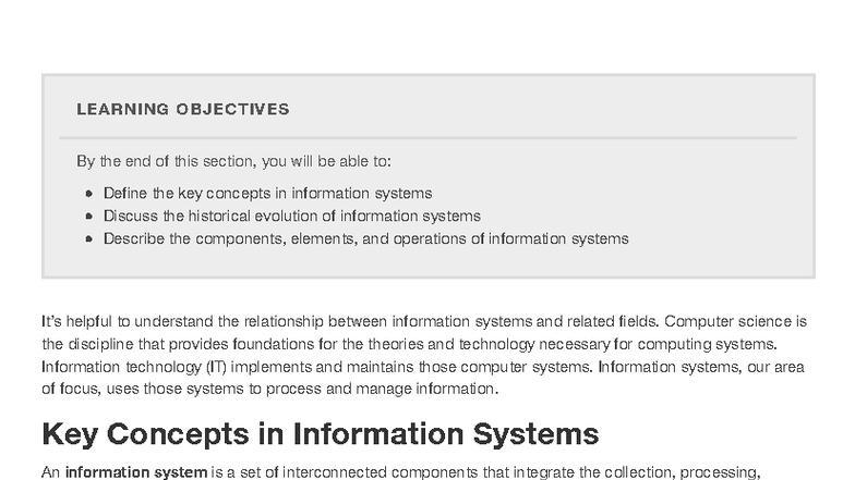 IS 101: Key Concepts, Types, and Applications of Information Systems ...
