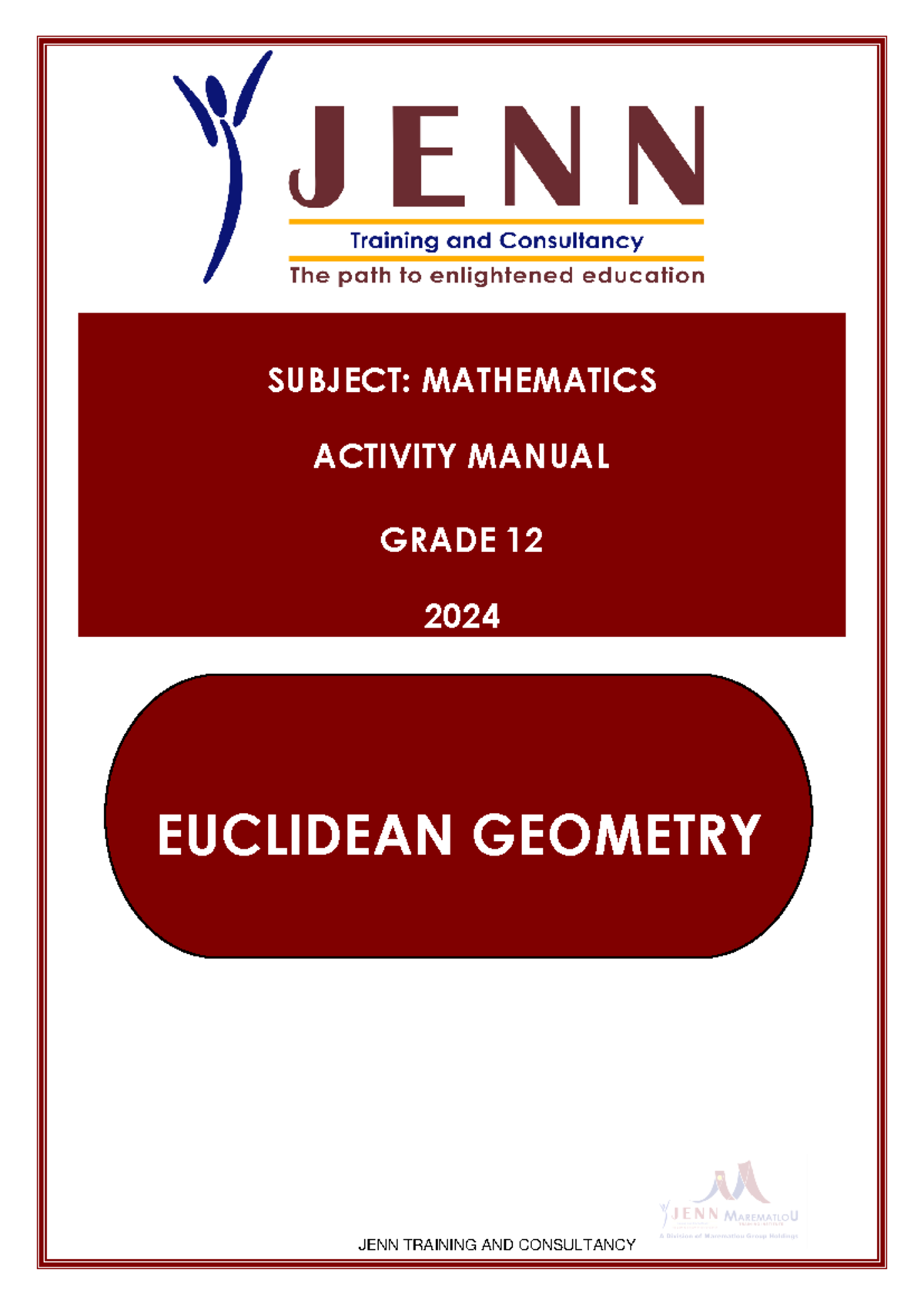Grade 12 Math Activity Manual: Euclidean Geometry 2024 - Studocu
