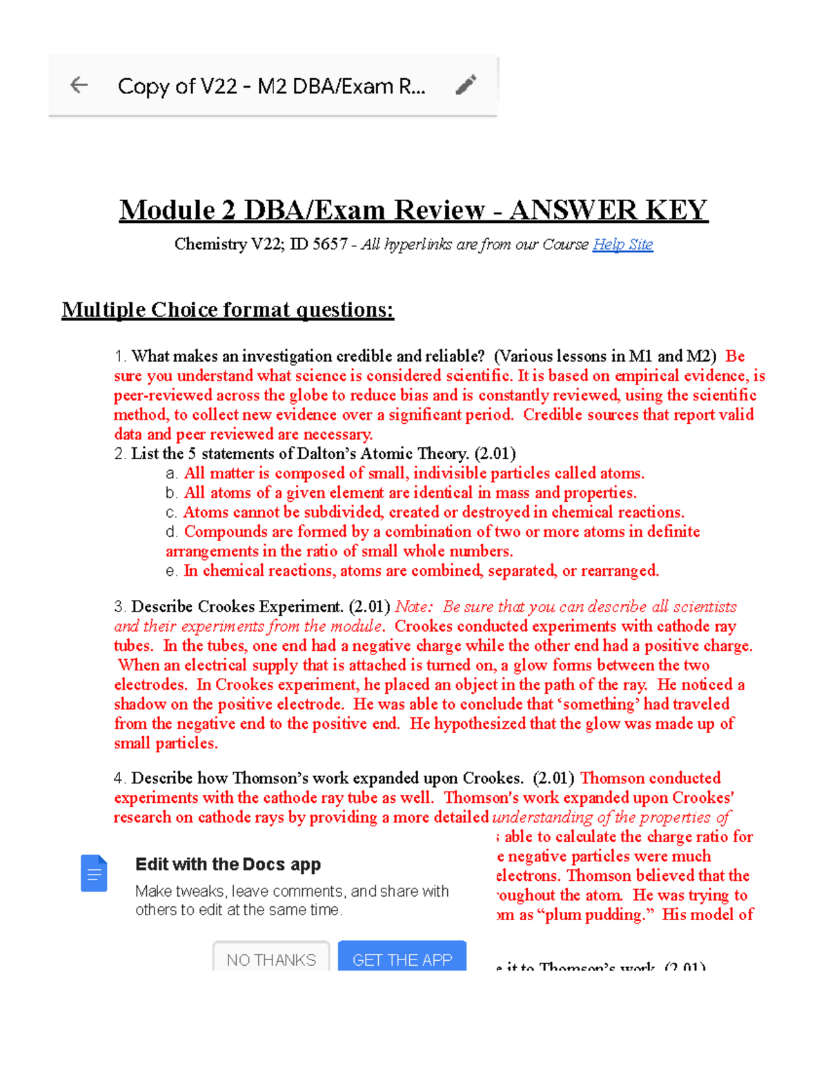 V22 - M2 DBA Exam Review Answer Key and Study Guide - Studocu