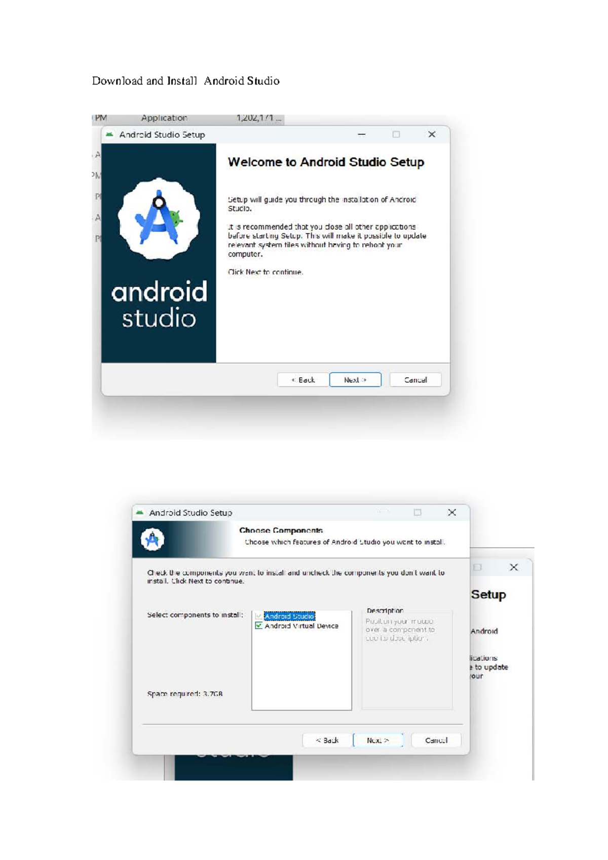 Android Studio Setup Guide: Installation Steps and Configuration - Studocu