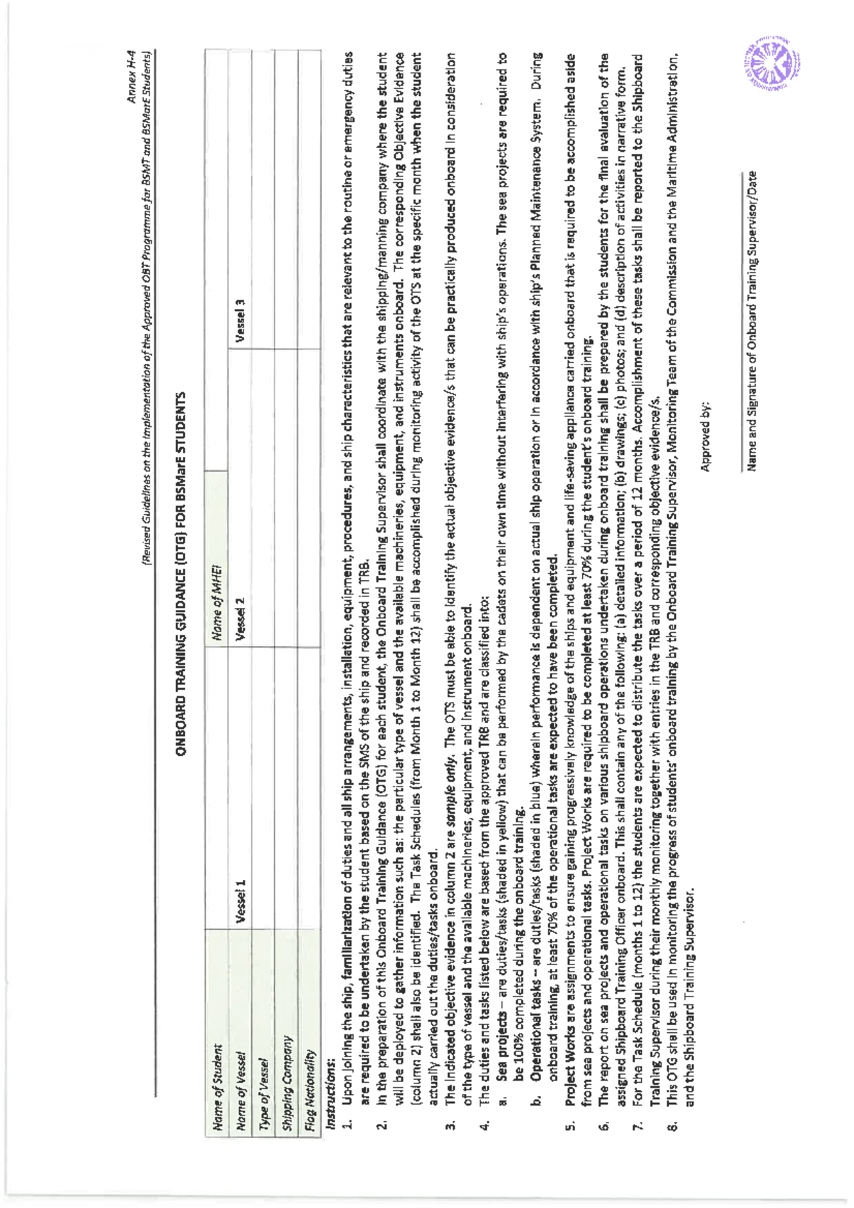 Revised OTG for Onboard Training of BSMT & BSMarE Students (jcmmc-01 ...
