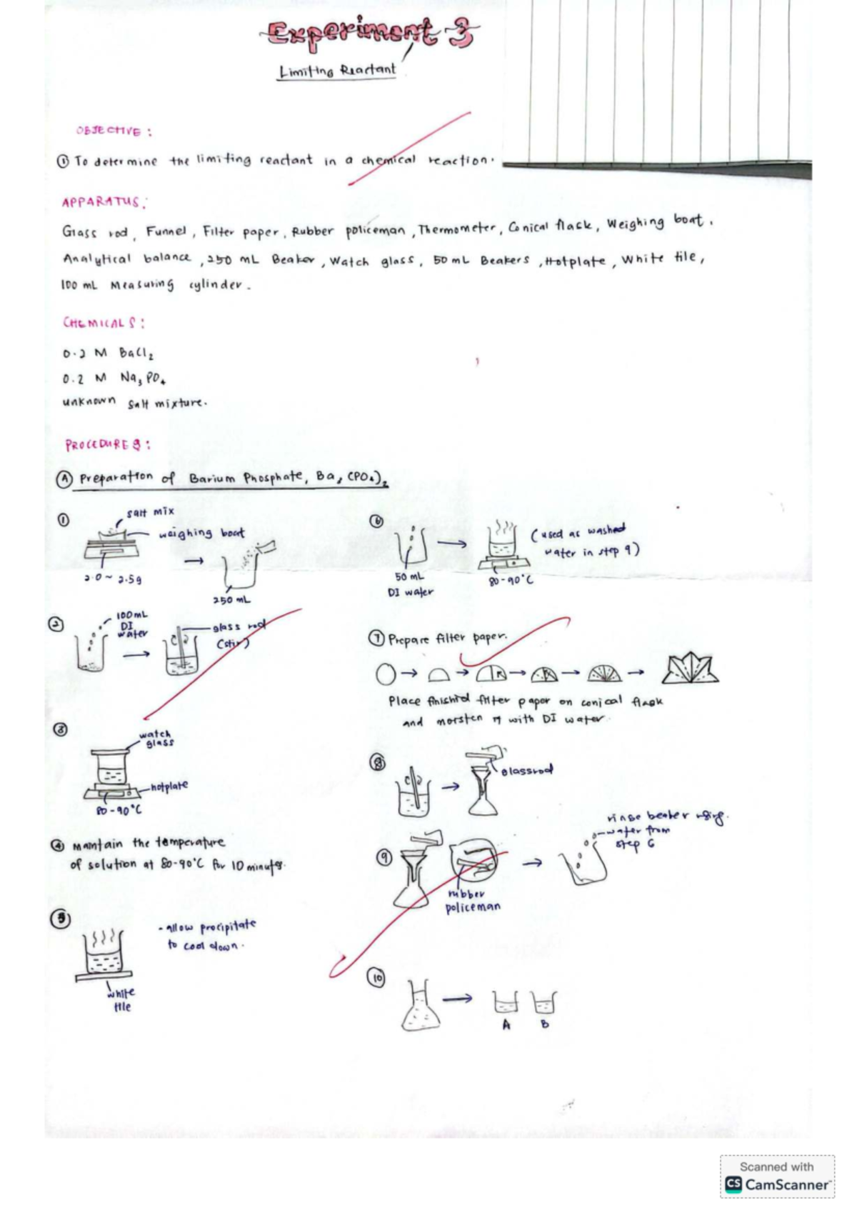 Limiting Reactant Experiment (CHM092) - Lab Procedure and Objective - Studocu