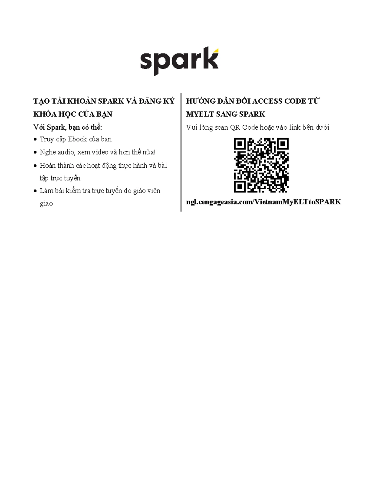 HƯỚNG DẪN ĐỔI Access CODE TỪ Myelt SANG Spark - HƯỚNG DẪN ĐỔI ACCESS ...