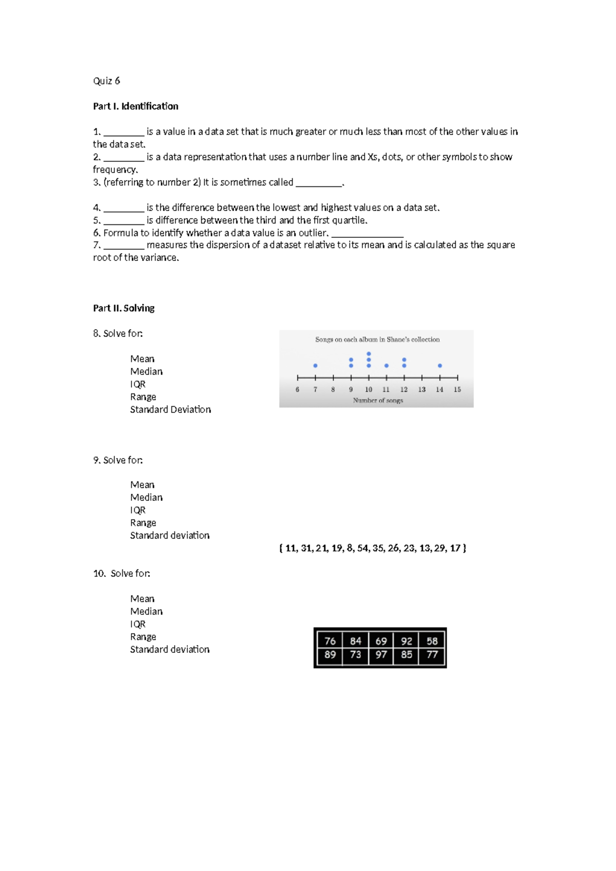 Quiz 6 - Data Analysis and Computation - Studocu