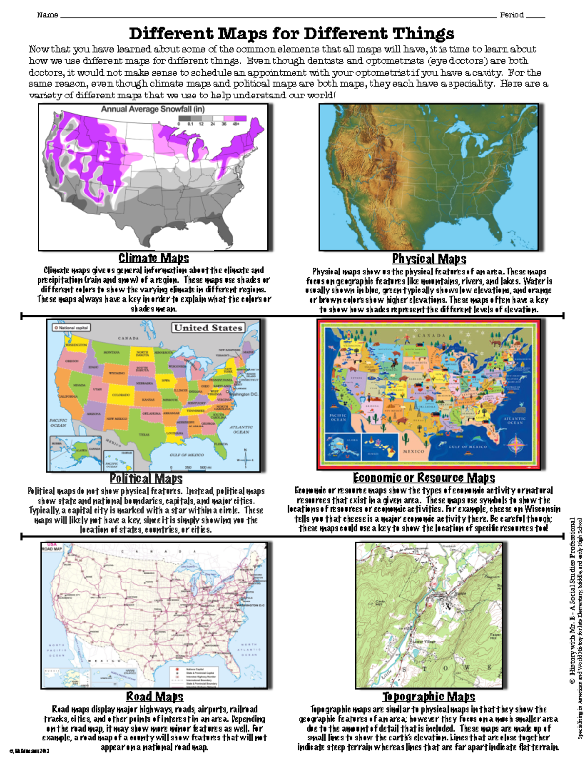 Different Maps and Their Uses: A Study Guide for 2304 - Studocu
