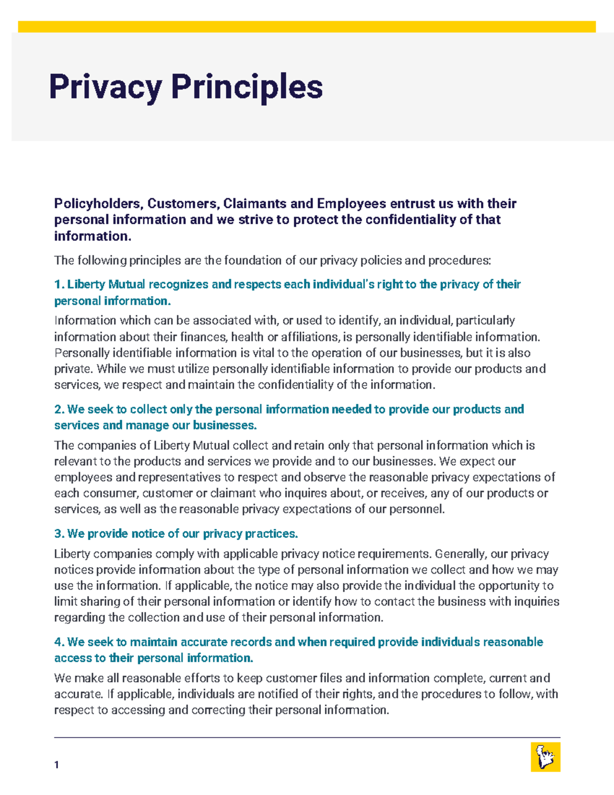 Privacy Principles 1: Protecting Personal Information (2019) - Studocu