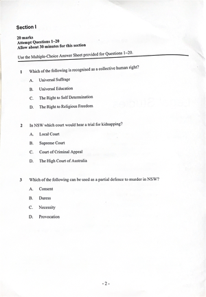 Legal Studies - Grade: 12 - New South Wales Higher School Certificate ...