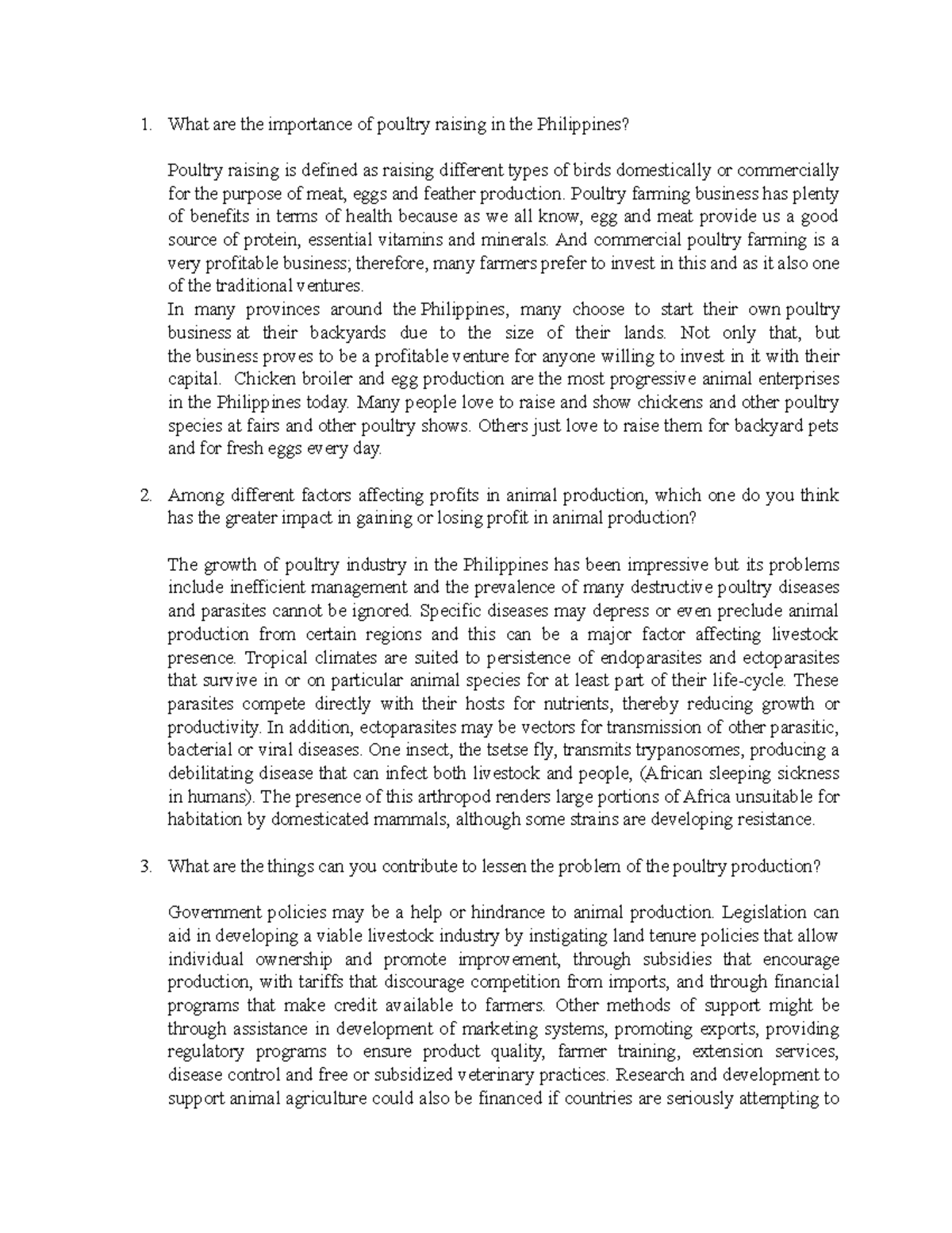 Poultry Raising - What are the importance of poultry raising in the ...