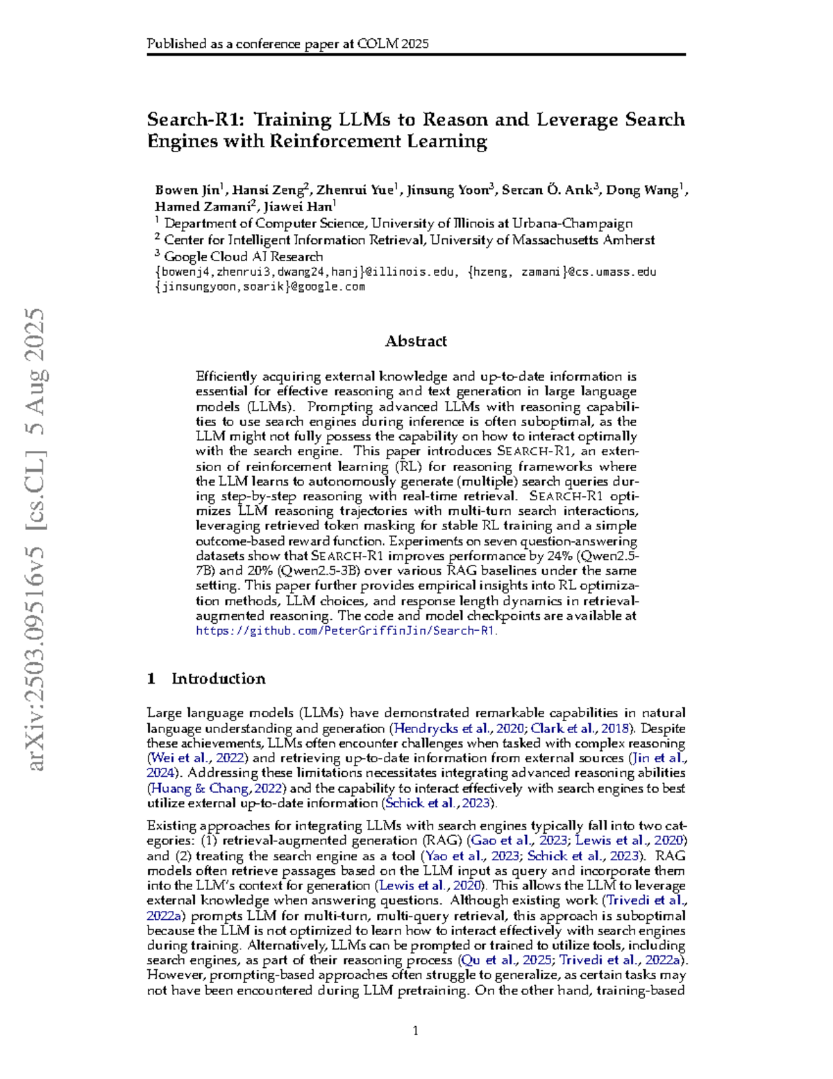 S EARCH: Enhancing LLM Reasoning with Search Engine Integration (COLM ...