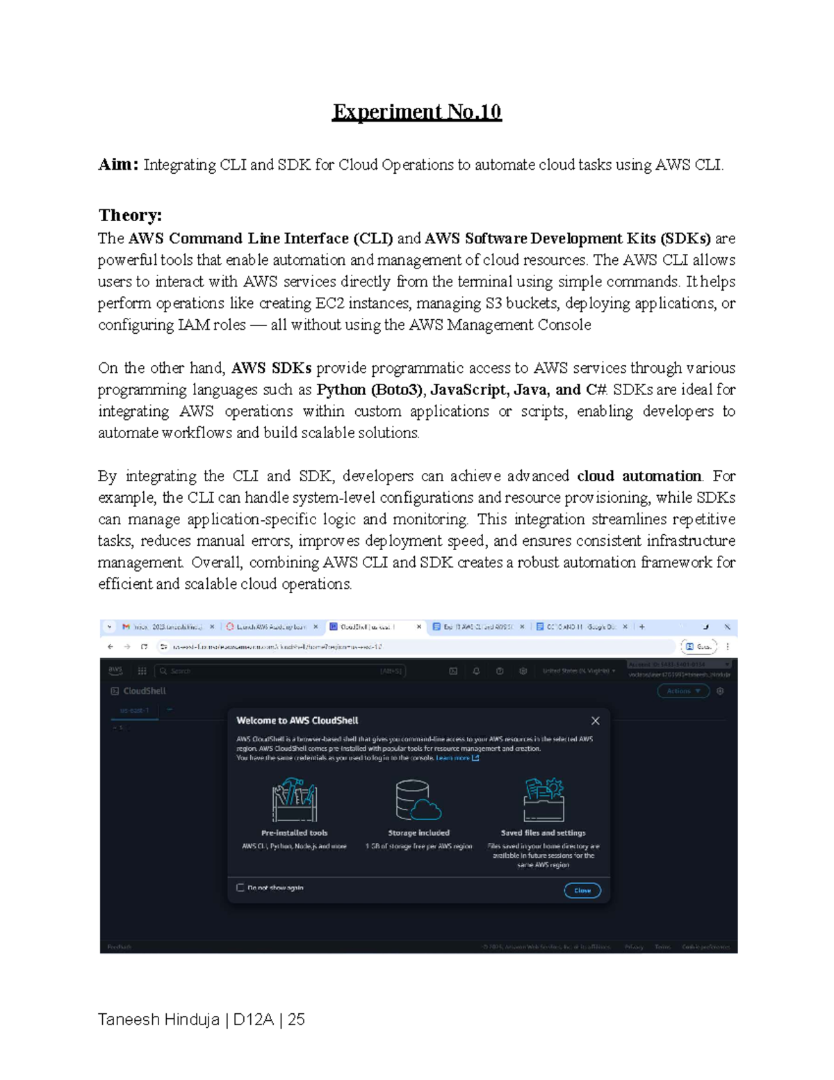 AWS CLI & SDK Automation Lab: Cloud Tasks with IAM Roles (D12A) - Studocu
