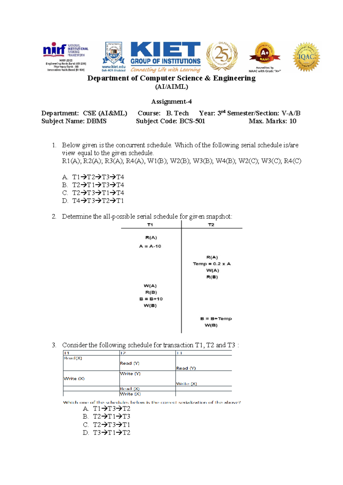 3. DBMS Assignment 4 (2024-25) - Department of Computer Science ...