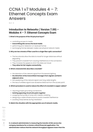 CCNA 1 v6.0 - ITN Practice Skills Assessment Packet Tracer Exam Answers - CCNA v5 + v6 Exam ...