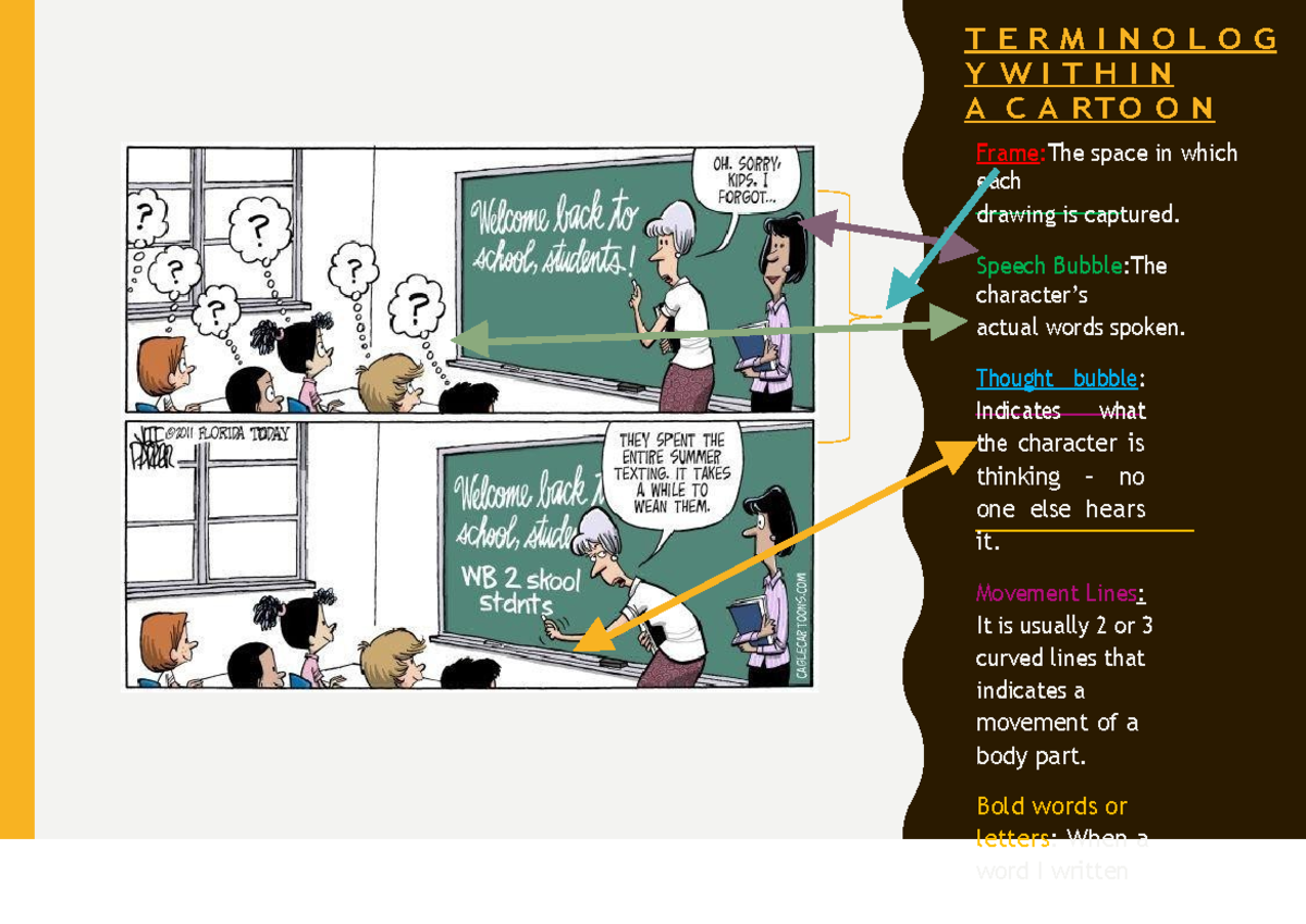 Grade 9 Cartoon Analysis: Terminology & Frame Interpretation - Studocu