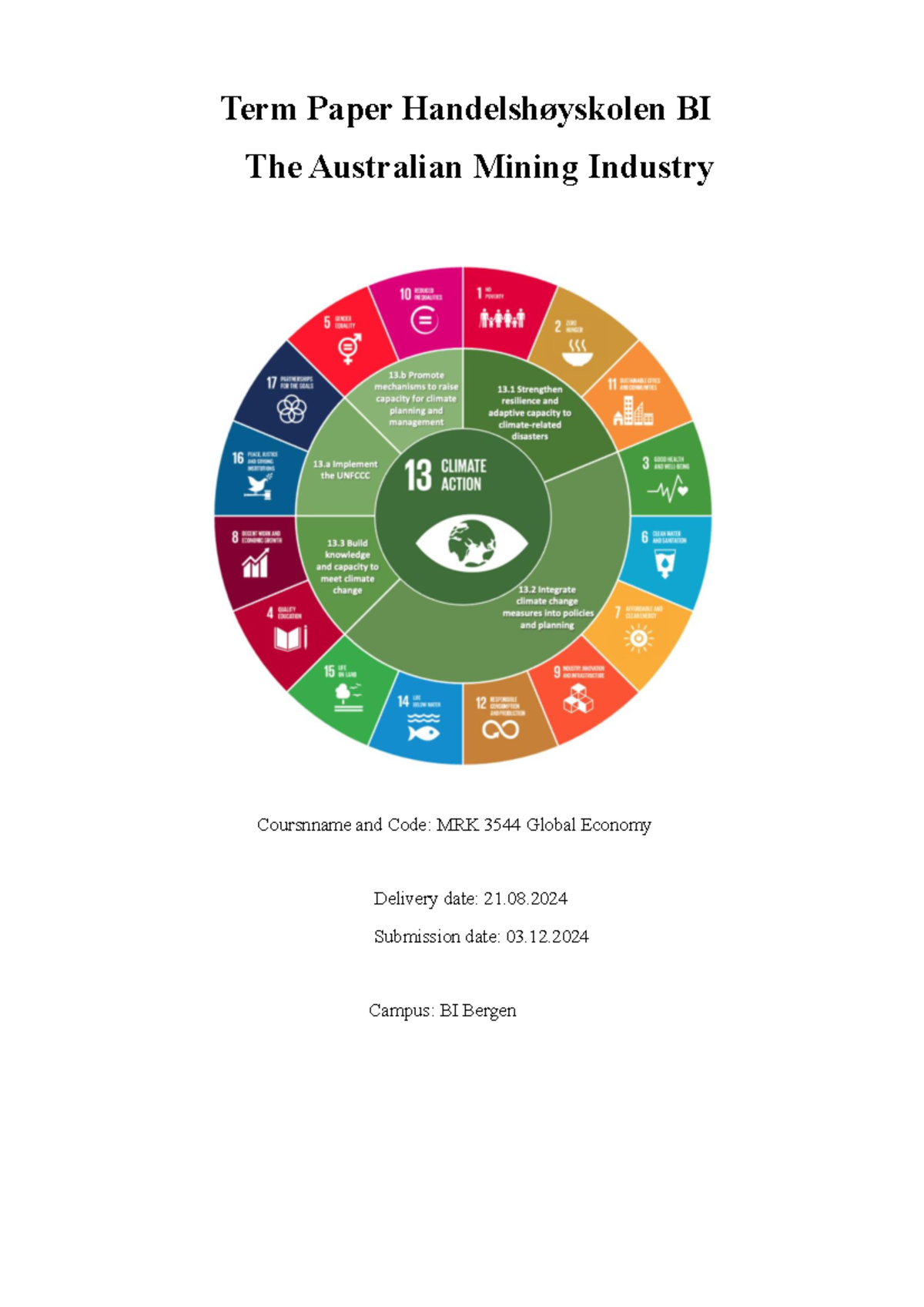 MRK 3544 Term Paper: Sustainability Challenges in the Australian Mining ...