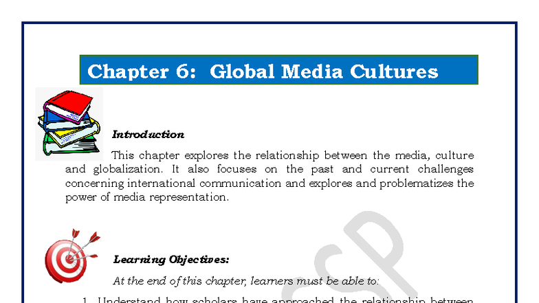 Worktext (TCW) Chapter 6: Global Media Cultures Overview - Studocu