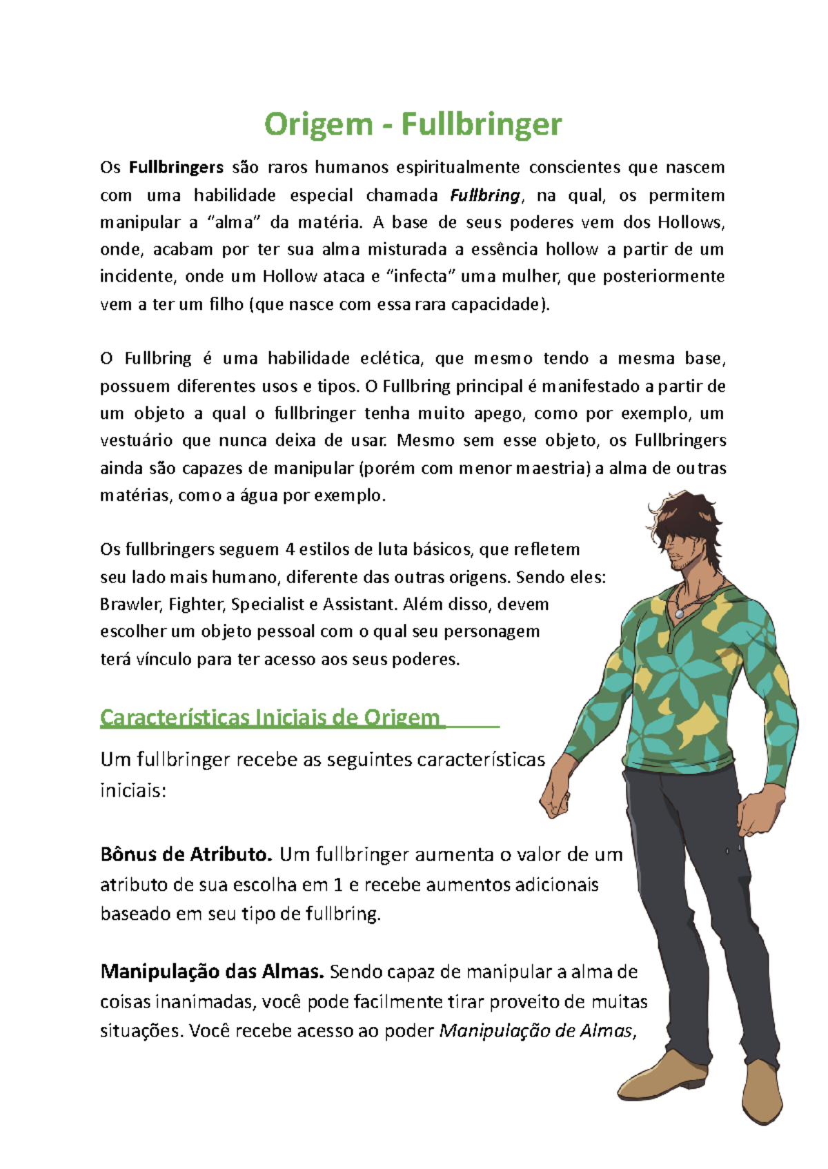 Fullbringer 0 - Origem e Habilidades dos Fullbringers - Studocu
