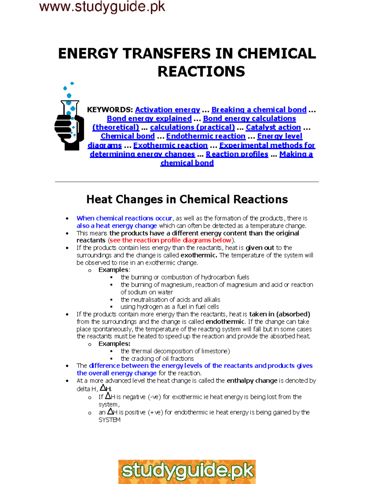 Chemical energy in reactions: Understanding exothermic and endothermic ...