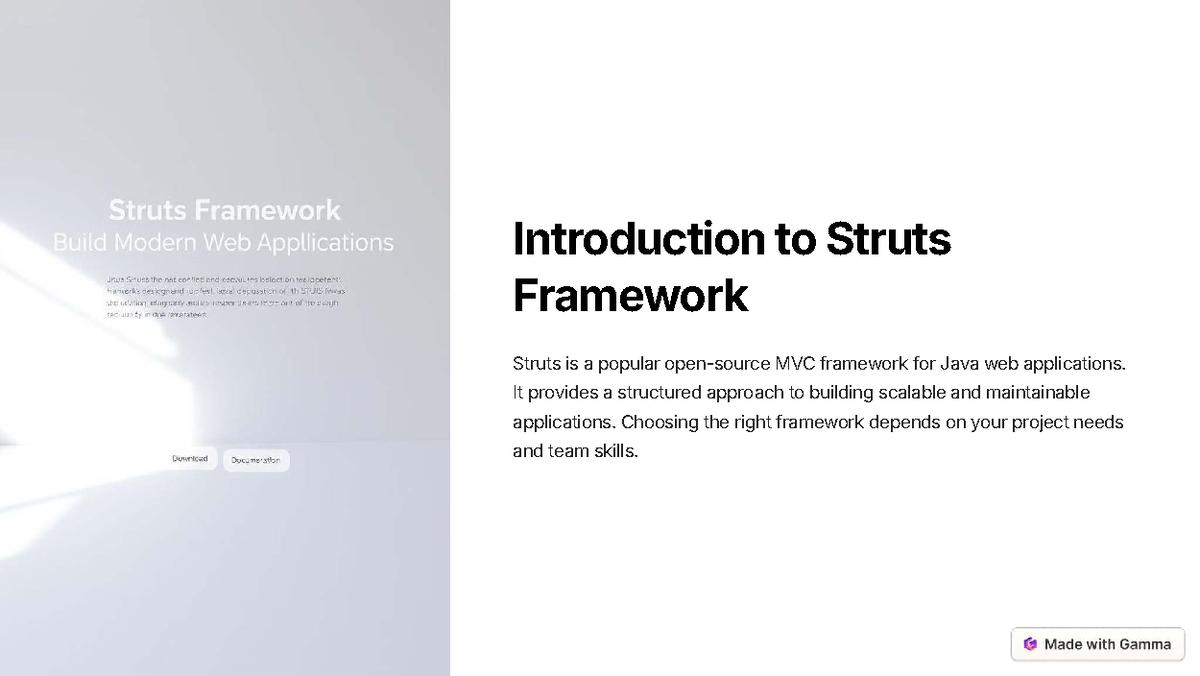 Introduction to Struts Framework - Introduction to Struts Framework Struts is a popular open ...