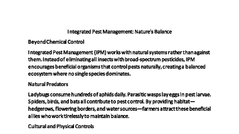 Integrated Pest Management (IPM): Strategies for Ecosystem Balance ...