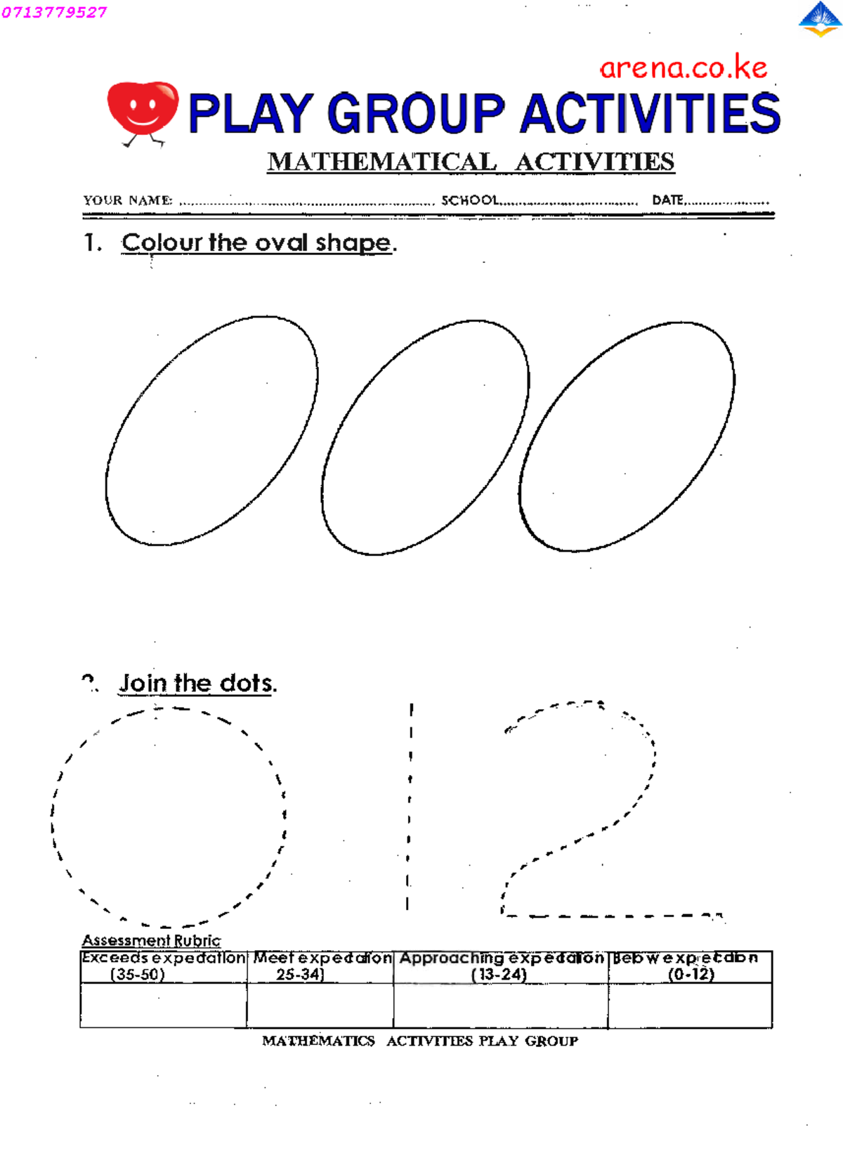 MATH - NOTES: Engaging Activities for Play Group - Studocu