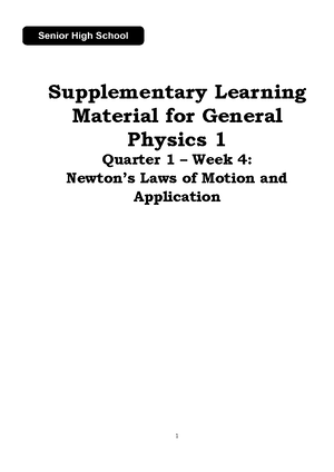 SLM - Week 1 - General Physics 1 Quarter 1 – Module 1: BASIC TOOLS OF PHYSICS General Physics 1 ...