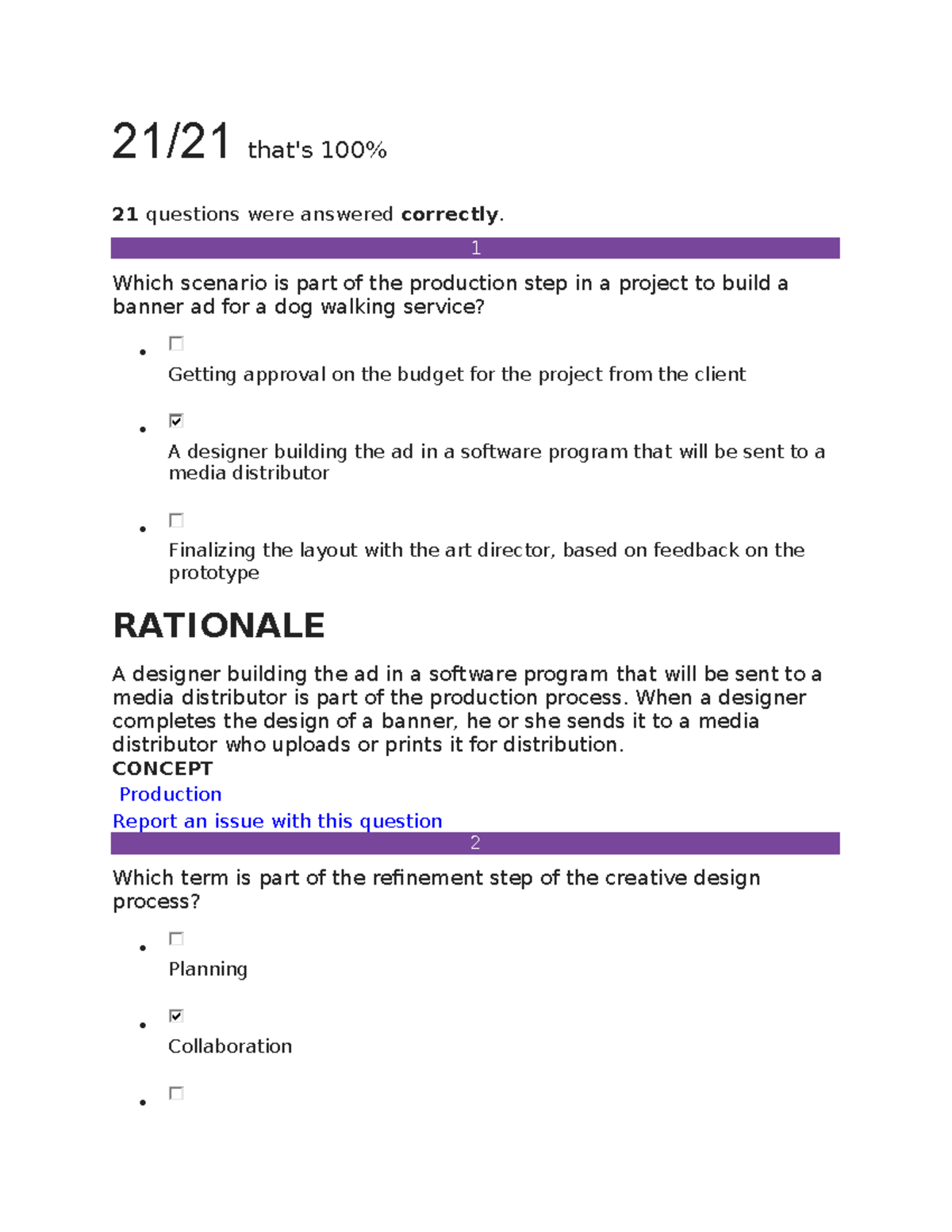 Visual Communication - Milestone 3 Retake Exam Questions and Answers ...