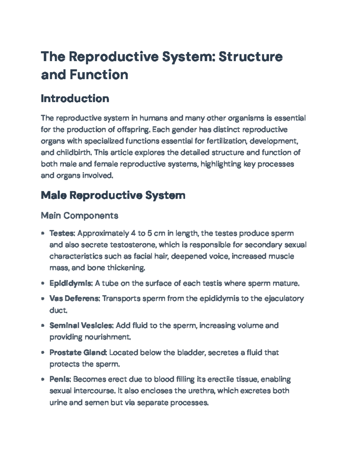 Reproductive System Overview: Structure, Function, and Health Insights ...