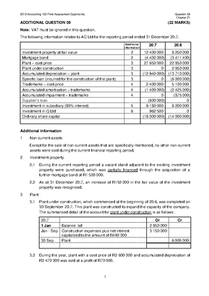 ACC100 AO4 Q2 2019 - this a financial accounting 100 exam question paper for 2019.You can you ...