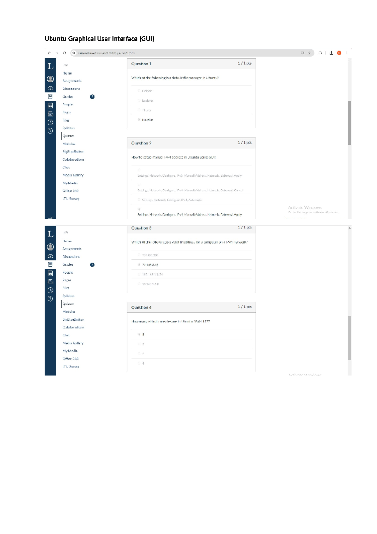 Quiz-uploaded - Quiz- robotik för alla - R0006E - Ubuntu Graphical User Interface (GUI) - Studocu