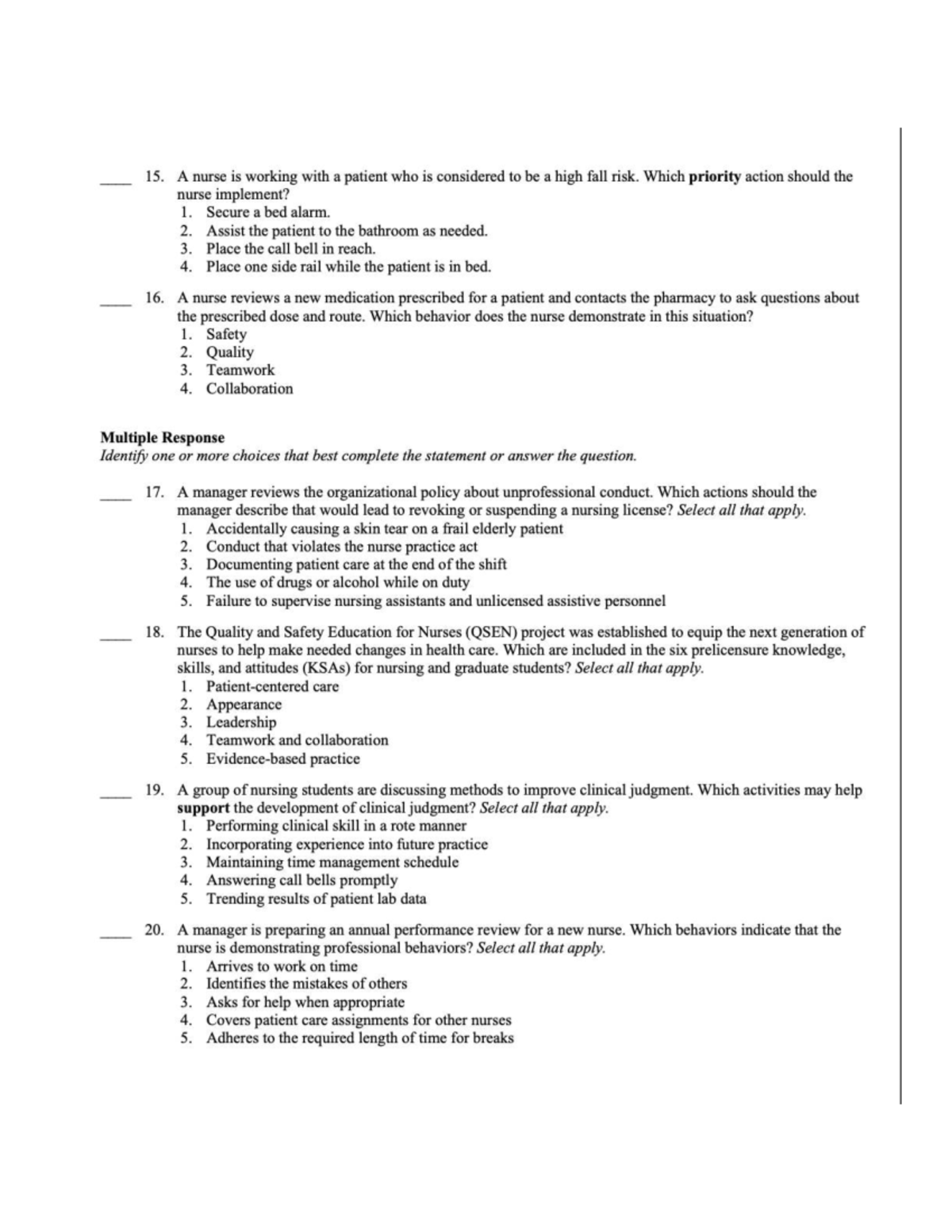 Nursing Practice and Safety: FA Davis Fund Chapter 1 Review - Studocu